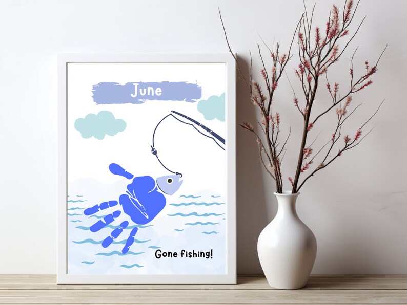 Handprint Memory Book Art | Keepsake Craft (digital Download ...