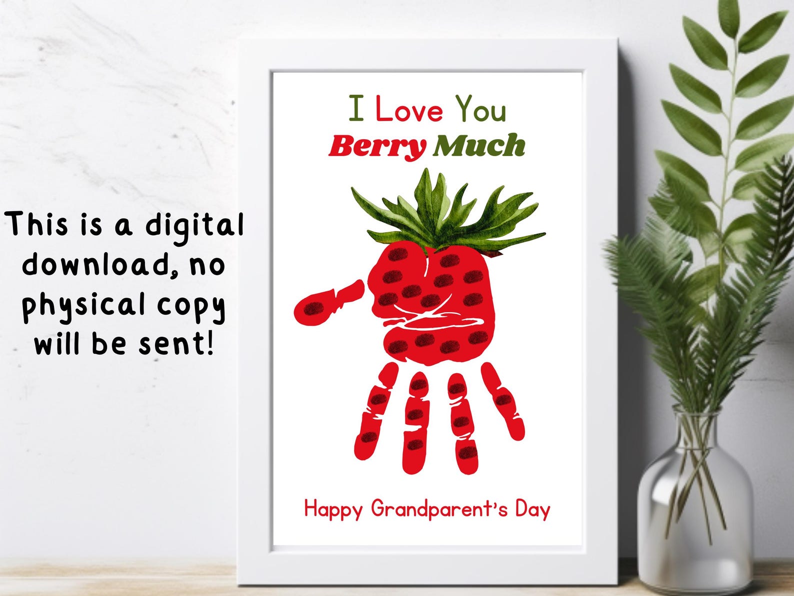 Grandparents Day Handprint Art, Handprint Craft Printable, Poem ...