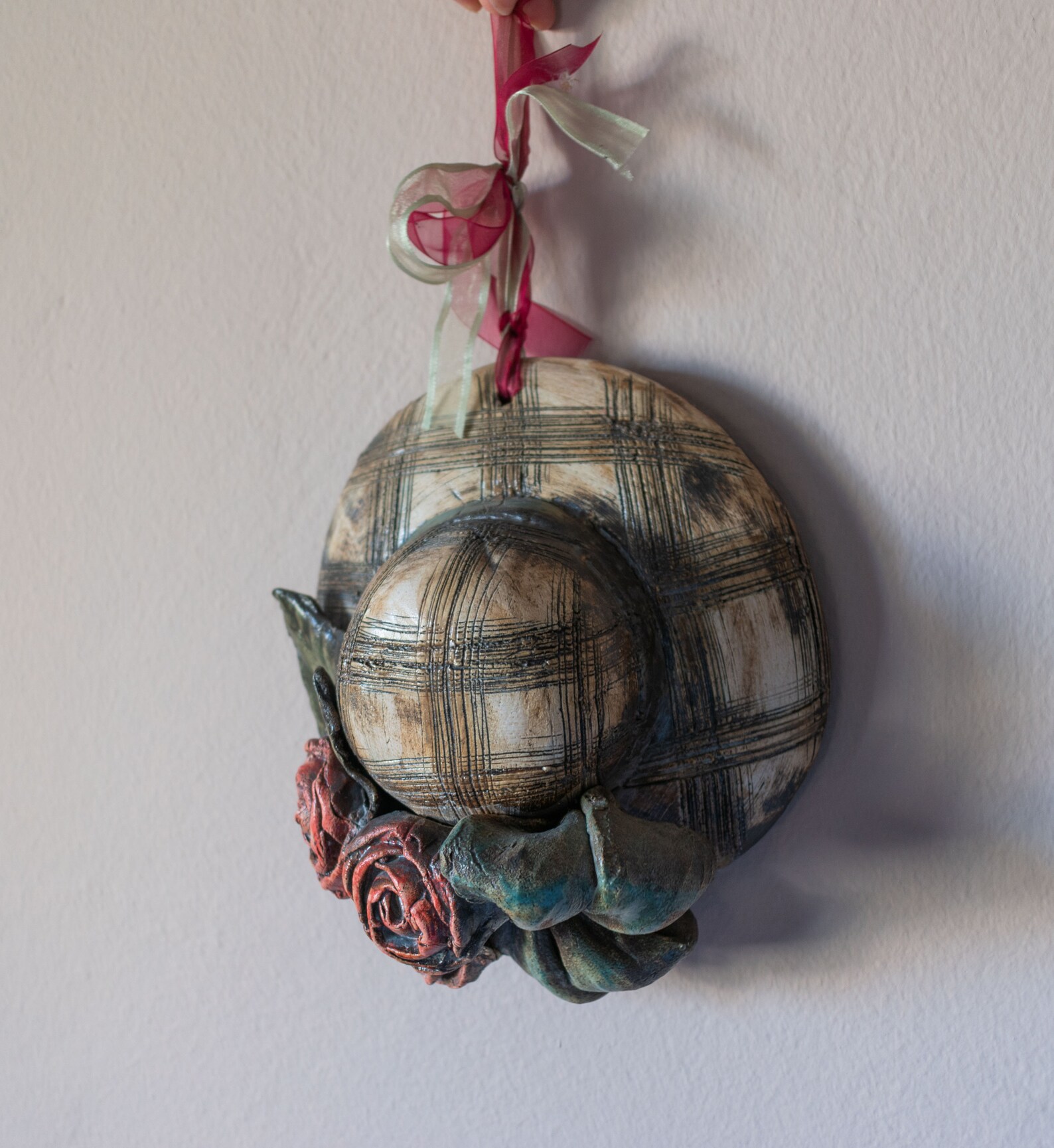 Handmade Ceramic Hat Wall Art Gift Antique Style - Etsy Denmark