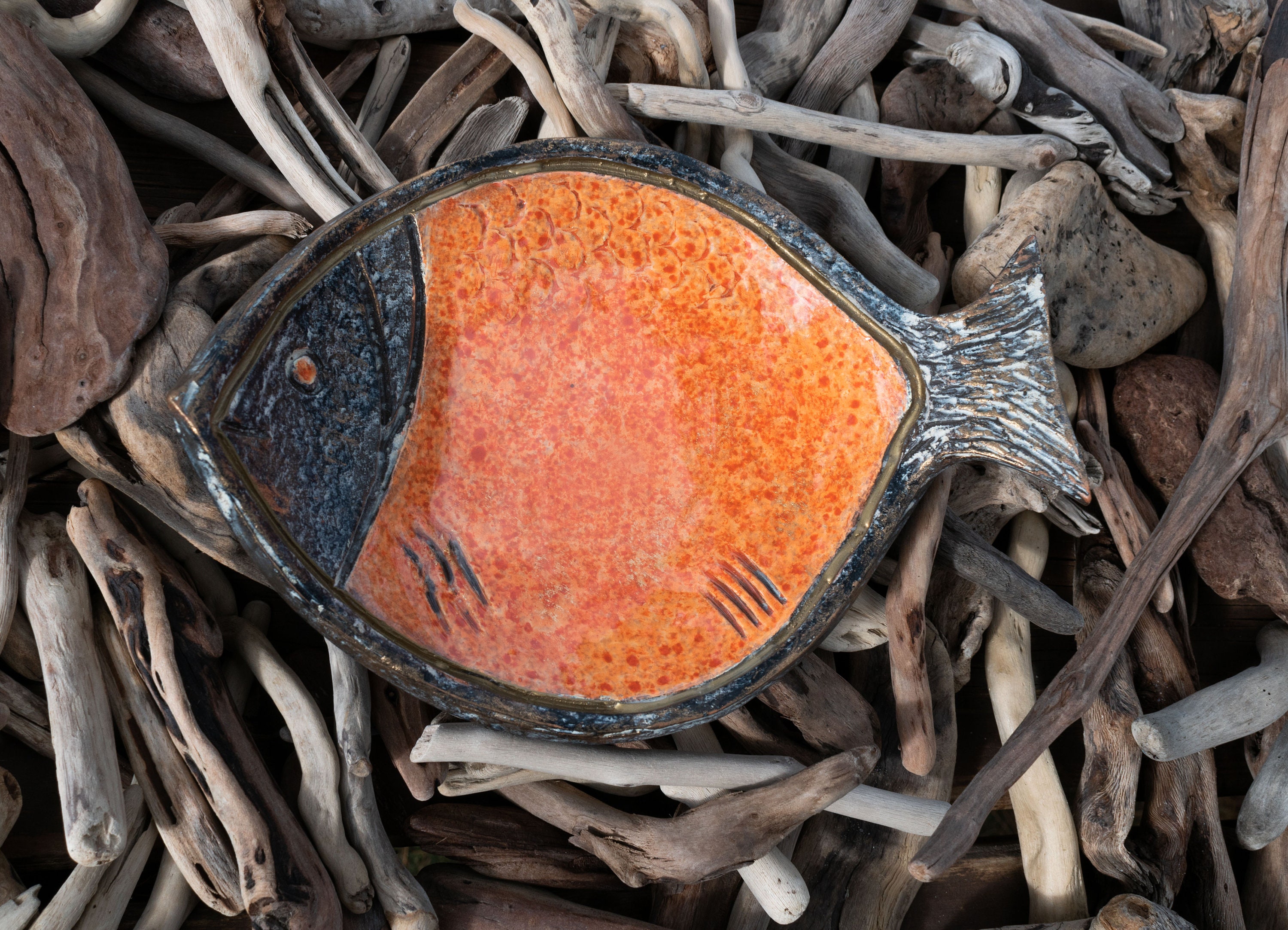 Handmade Ceramic Fish-shaped Plates in 3 Colours Table Decor - Etsy UK