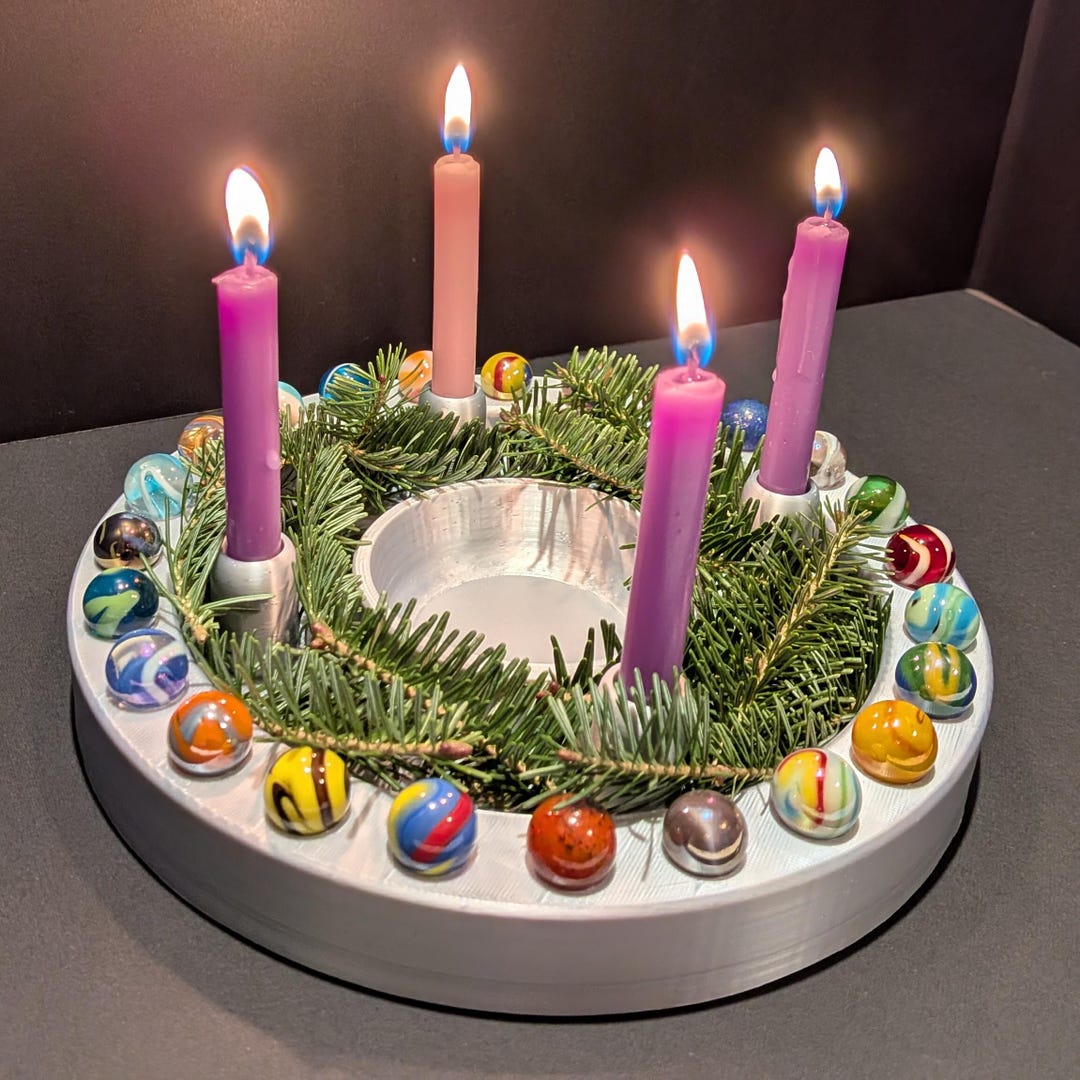3D Printed Advent Calendar & Wreath - Etsy