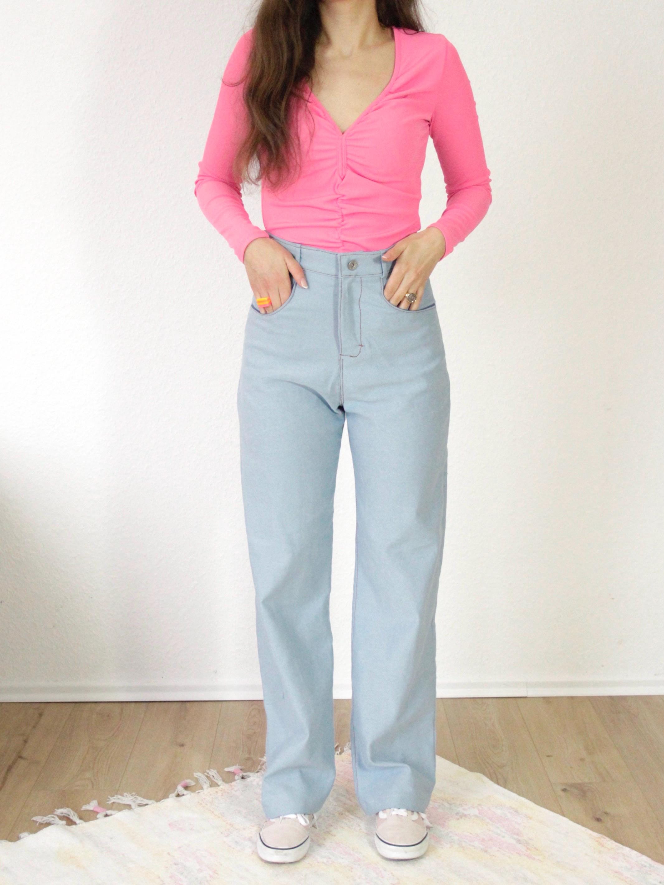 PATTERN Straight Leg Jeans Sewing Pattern for Women - High Waisted ...