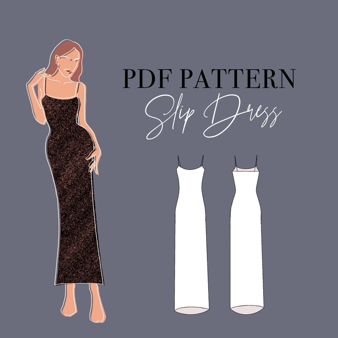 SLIP DRESS PATTERN Sewing Pattern Dress in Different Lengths: Mini ...