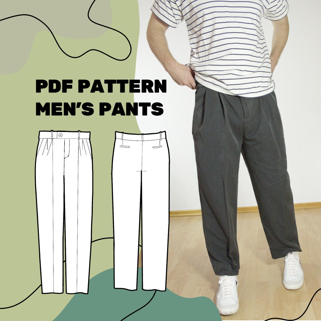 MENS PANTS Sewing Pattern Men's Carrot Pants Digital Sewing Pattern ...