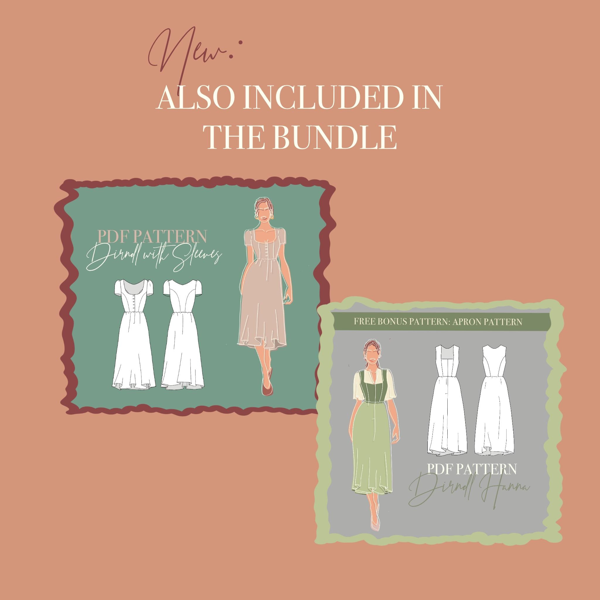 SEWING PATTERN BUNDLE - Dirndl Style Pack | Pdf Pattern Pack With 5 ...