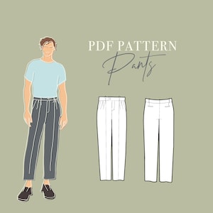 MENS PANTS Sewing Pattern - Men's Carrot Pants Digital Sewing Pattern ...