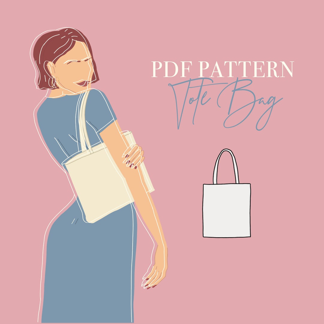 TOTE BAG PATTERN - Tote Bag Sewing Pattern Pdf Reversible - Beginner ...