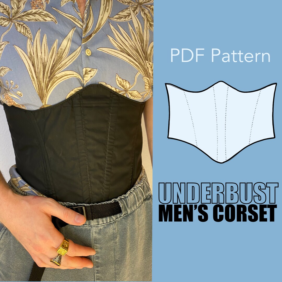 MEN'S UNDERBUST CORSET Pattern // Pdf Sewing Pattern for - Etsy