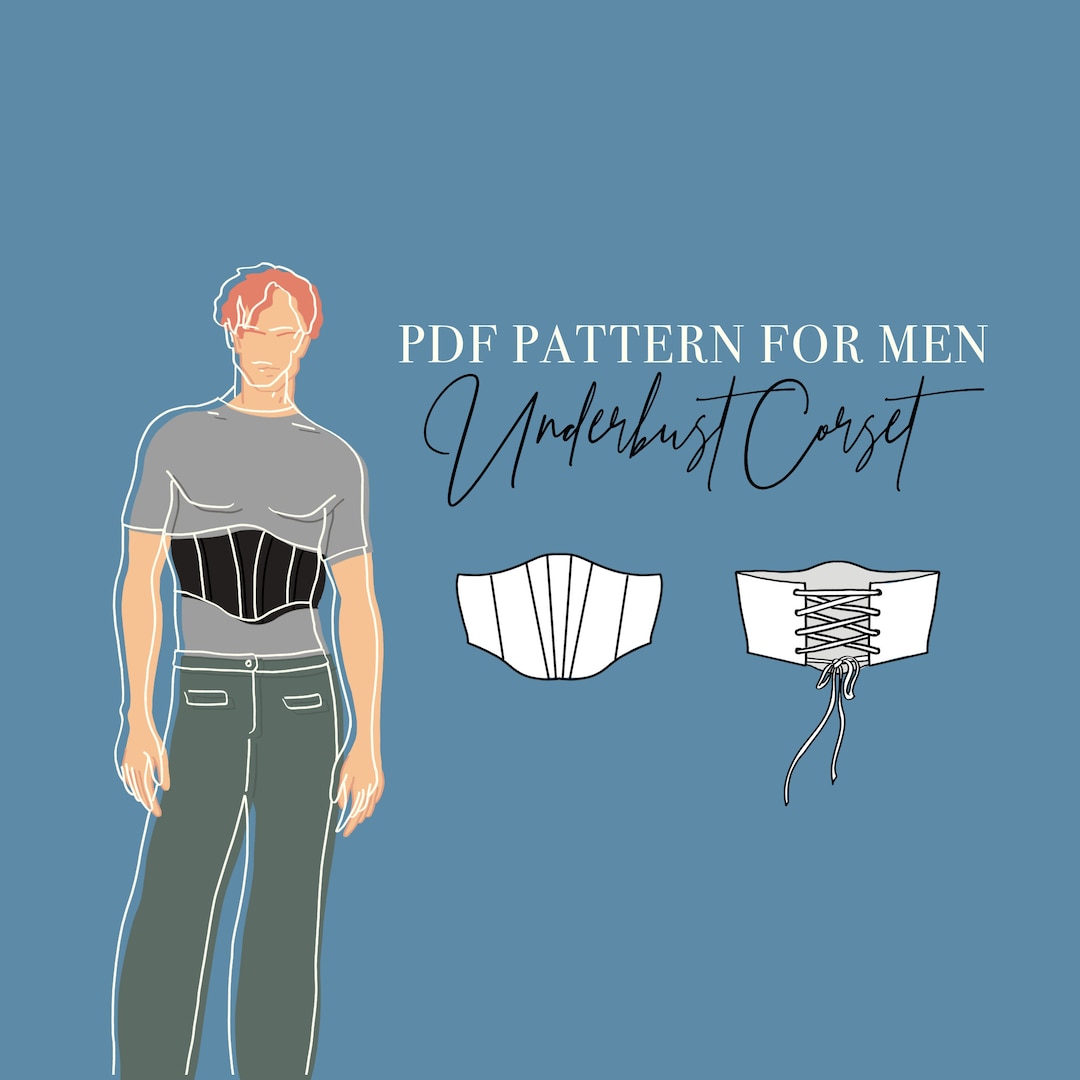 MEN'S UNDERBUST CORSET Pattern // Pdf Sewing Pattern for Men // Eu Size ...