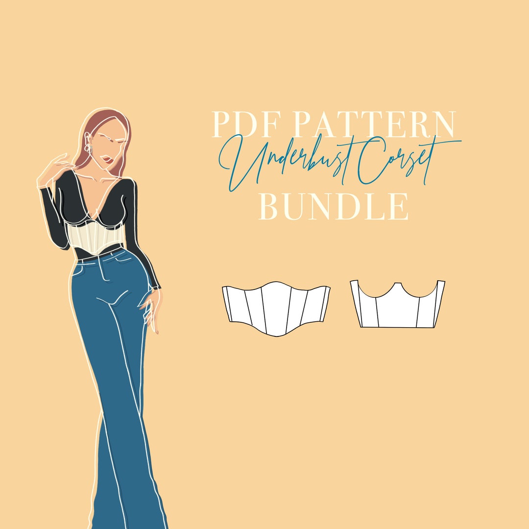 UNDERBUST CORSET PATTERN Bundle Pack // Underbust Corset Belt Pattern ...