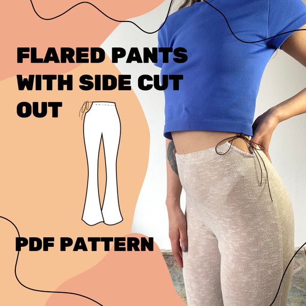 Flared Pants Pattern - Etsy