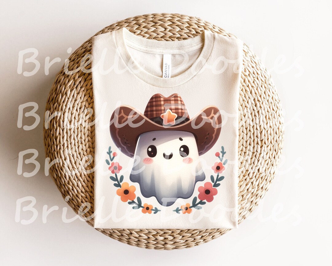 Cute Ghost Png, Western Halloween Png, Cowboy Ghost Png, Halloween Svg ...
