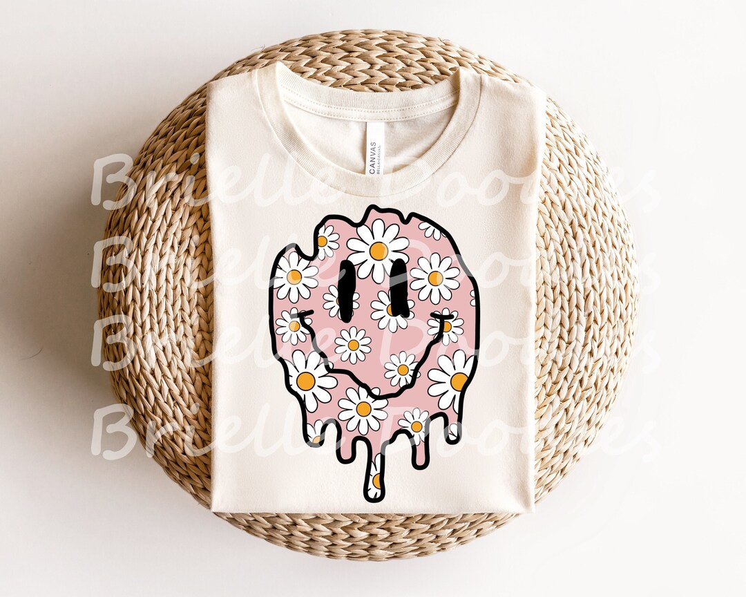 Smiley Face SVG, Smiley Face Png, Retro PNG, Melting Smiley Face, Boho ...