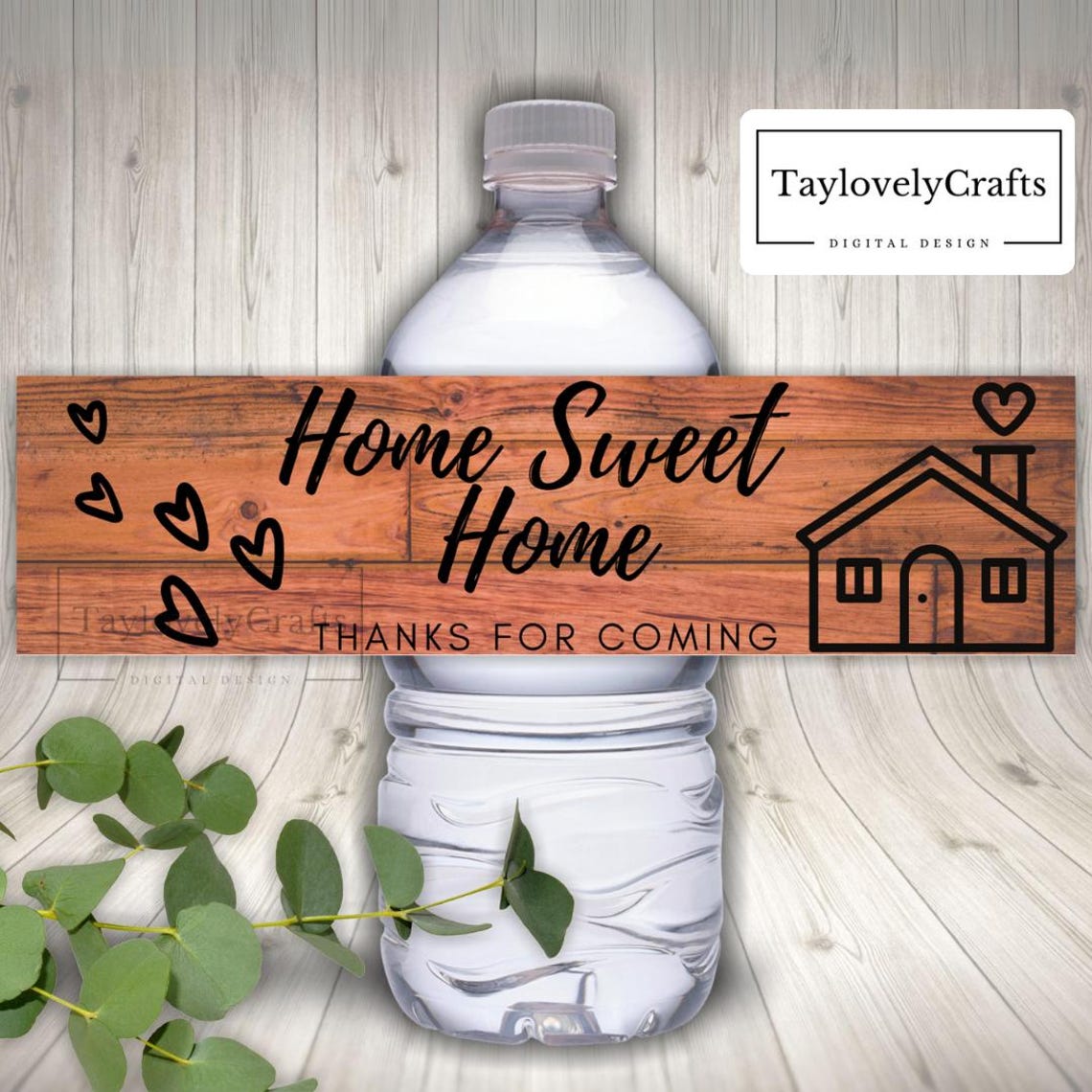 House Warming Water Bottle Labels, House Warming Decoration, House ...