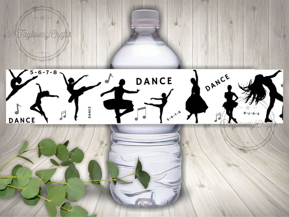 Dance Water Bottle Labels Dance Theme Decorations Instant | Etsy