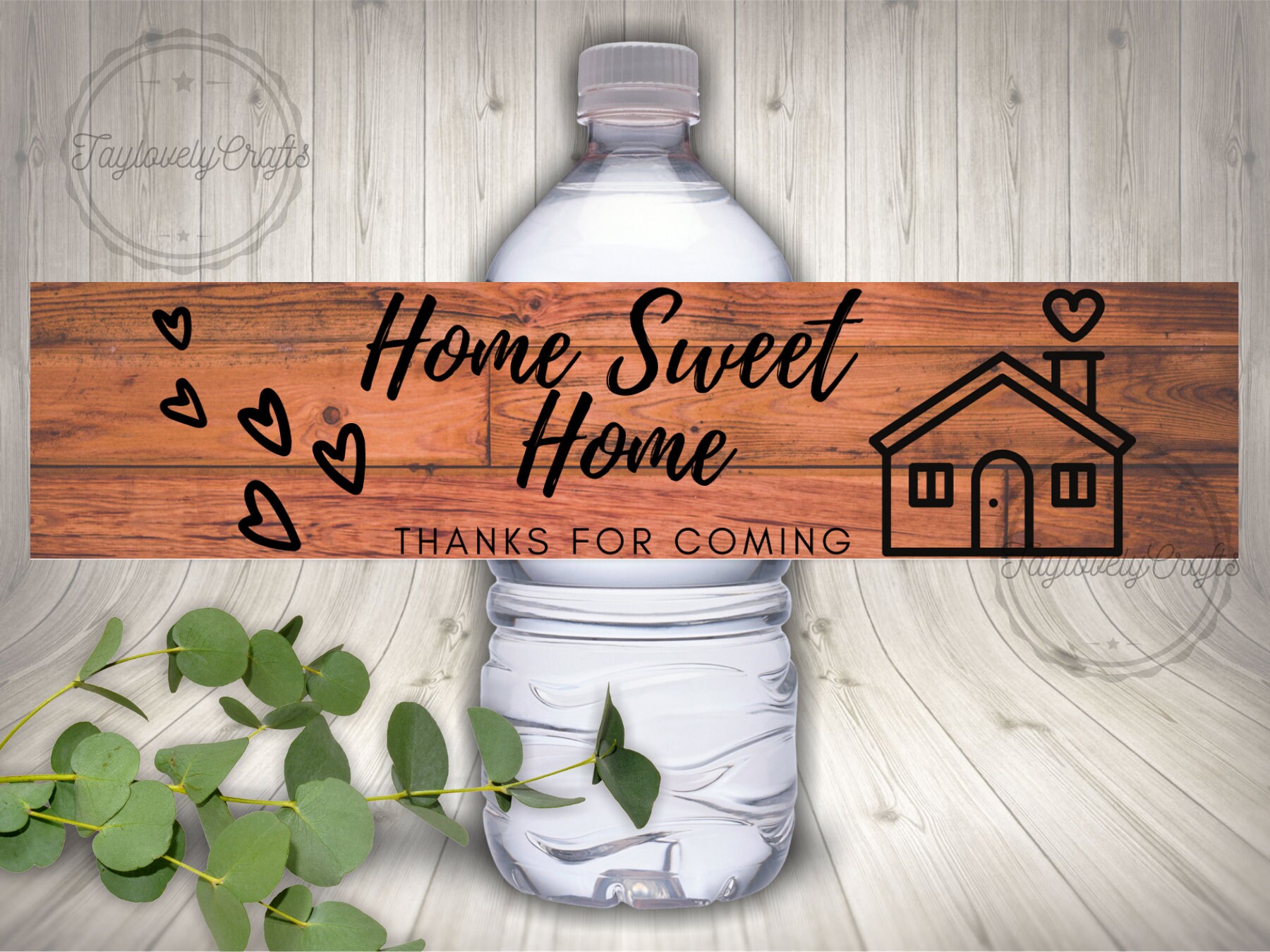 House Warming Water Bottle Labels, House Warming Decoration, House ...