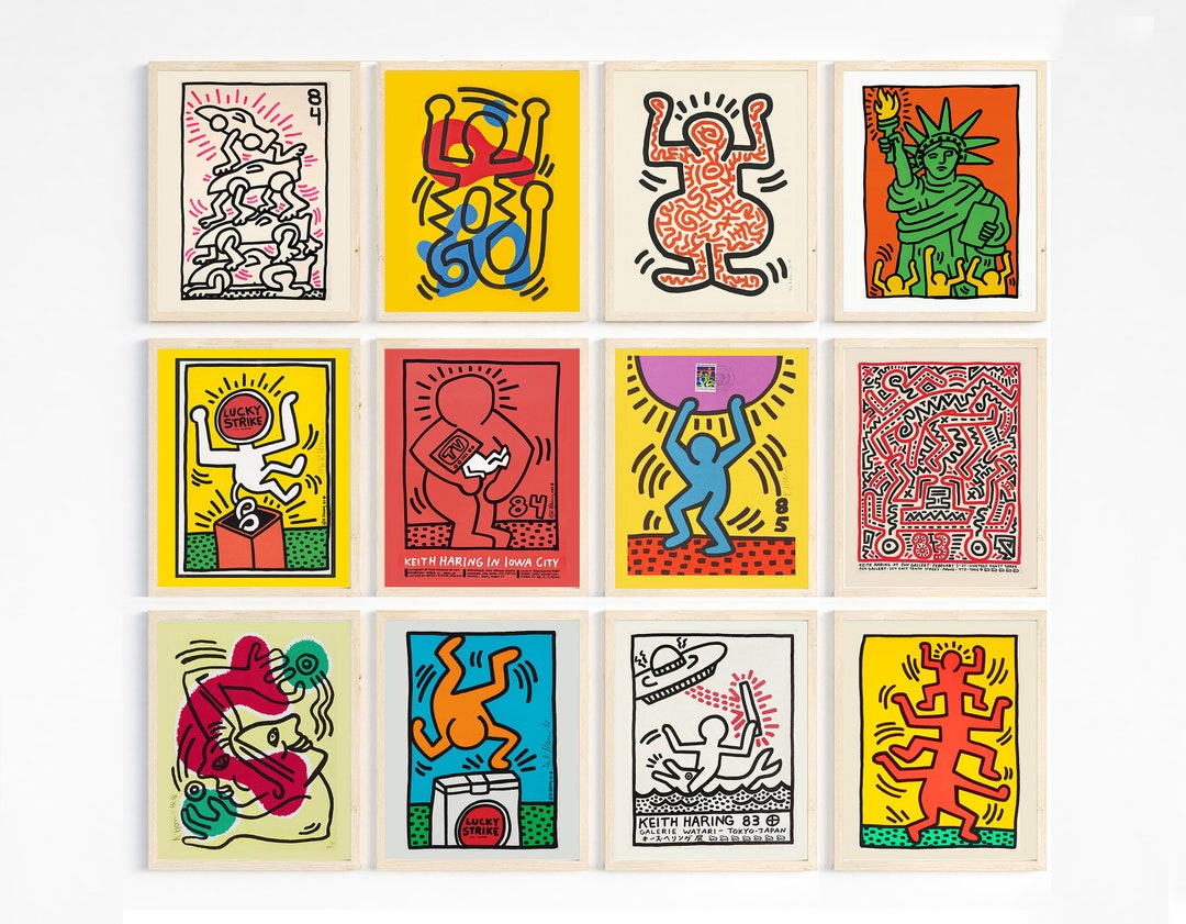 12 Prints Wall Art L Famous Art Gallery Wall Set L Exhibition Wall Art ...