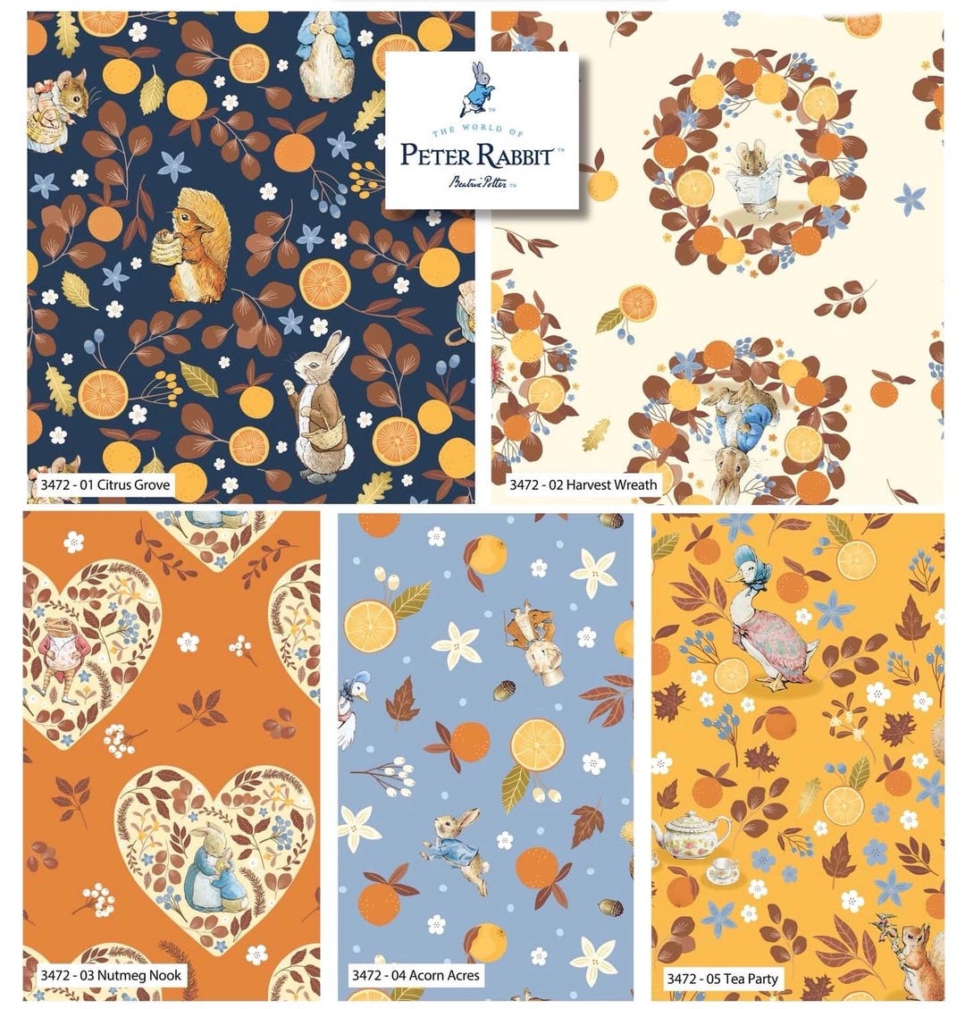 Peter Rabbit Winter Fruits Fat Quarter Bundle - Etsy