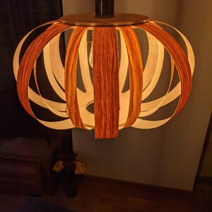 Hand Crafted Oak Pendant Ceiling Light - Etsy UK