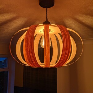 Hand Crafted Oak Pendant Ceiling Light - Etsy UK