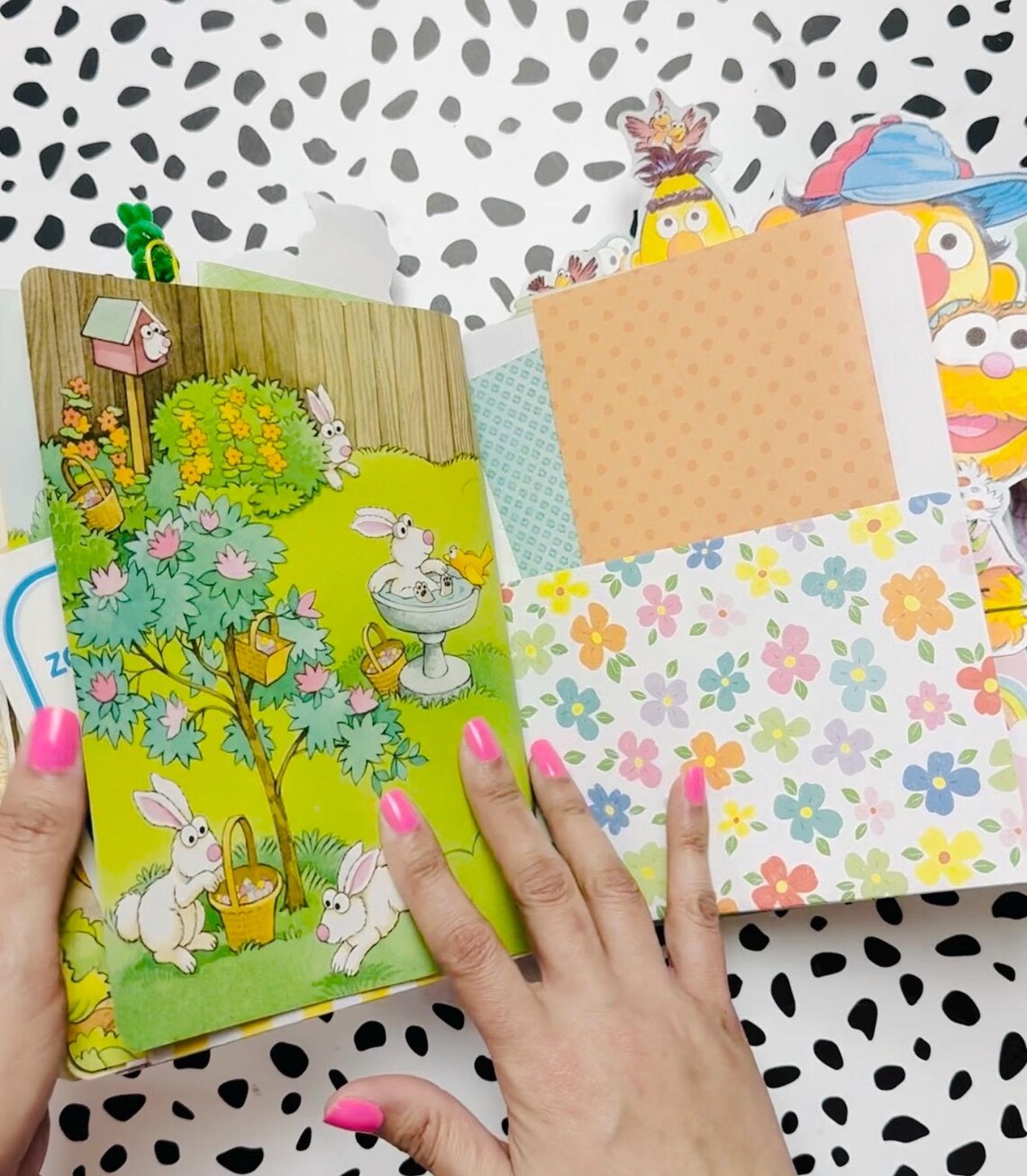 Sesame Street, Elmo, the Bunny Hop Journal - Vintage Book Upcycled ...