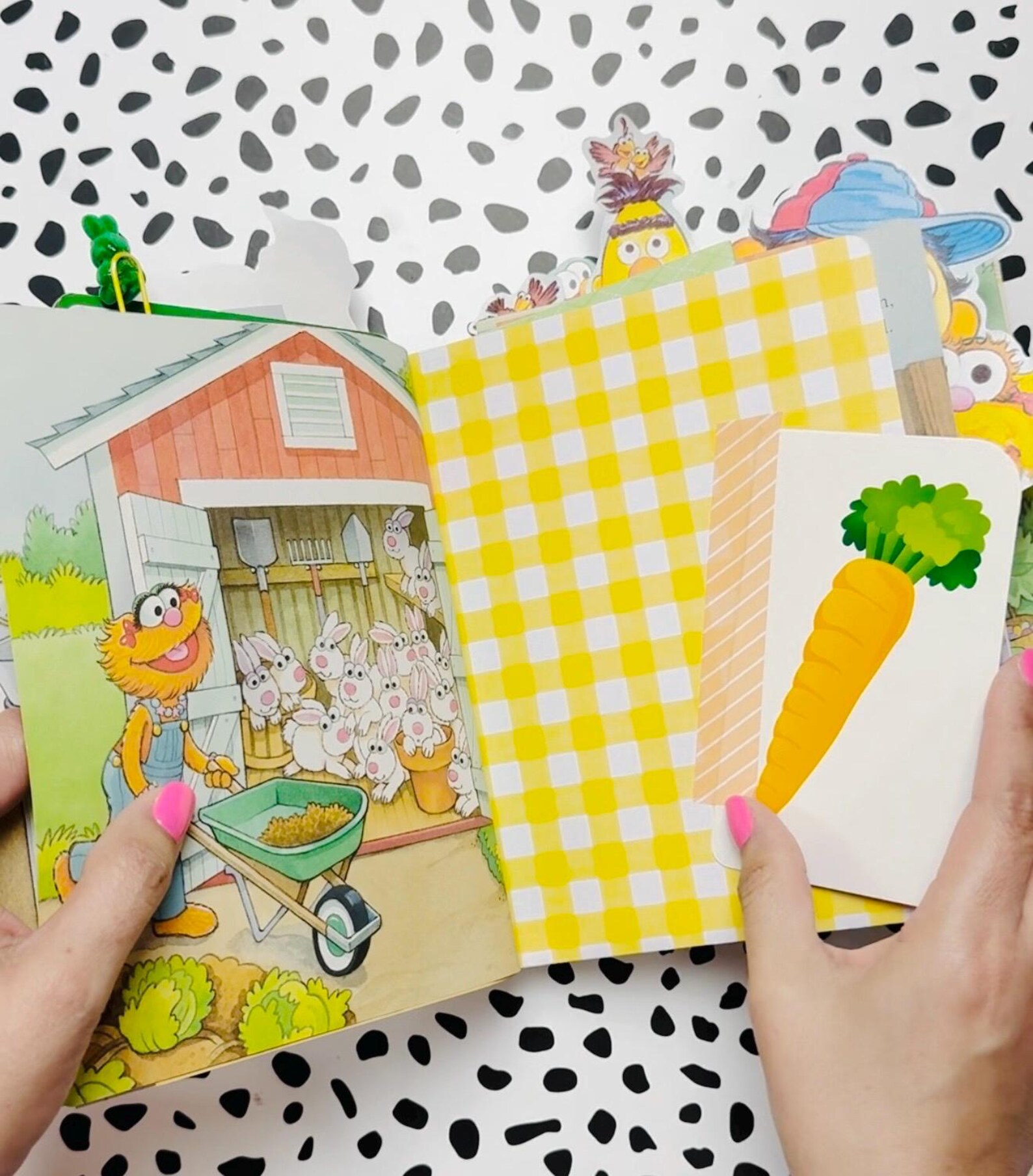 Sesame Street, Elmo, the Bunny Hop Journal - Vintage Book Upcycled ...