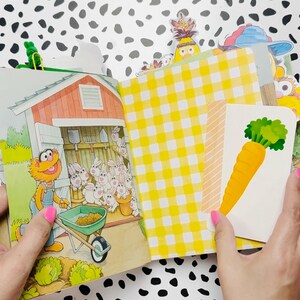 Sesame Street, Elmo, the Bunny Hop Journal - Vintage Book Upcycled ...