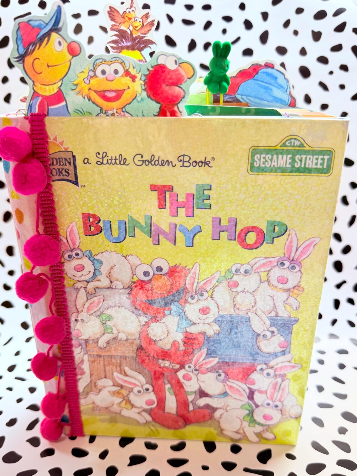 Sesame Street, Elmo, the Bunny Hop Journal - Vintage Book Upcycled ...