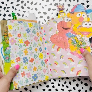 Sesame Street, Elmo, the Bunny Hop Journal - Vintage Book Upcycled ...