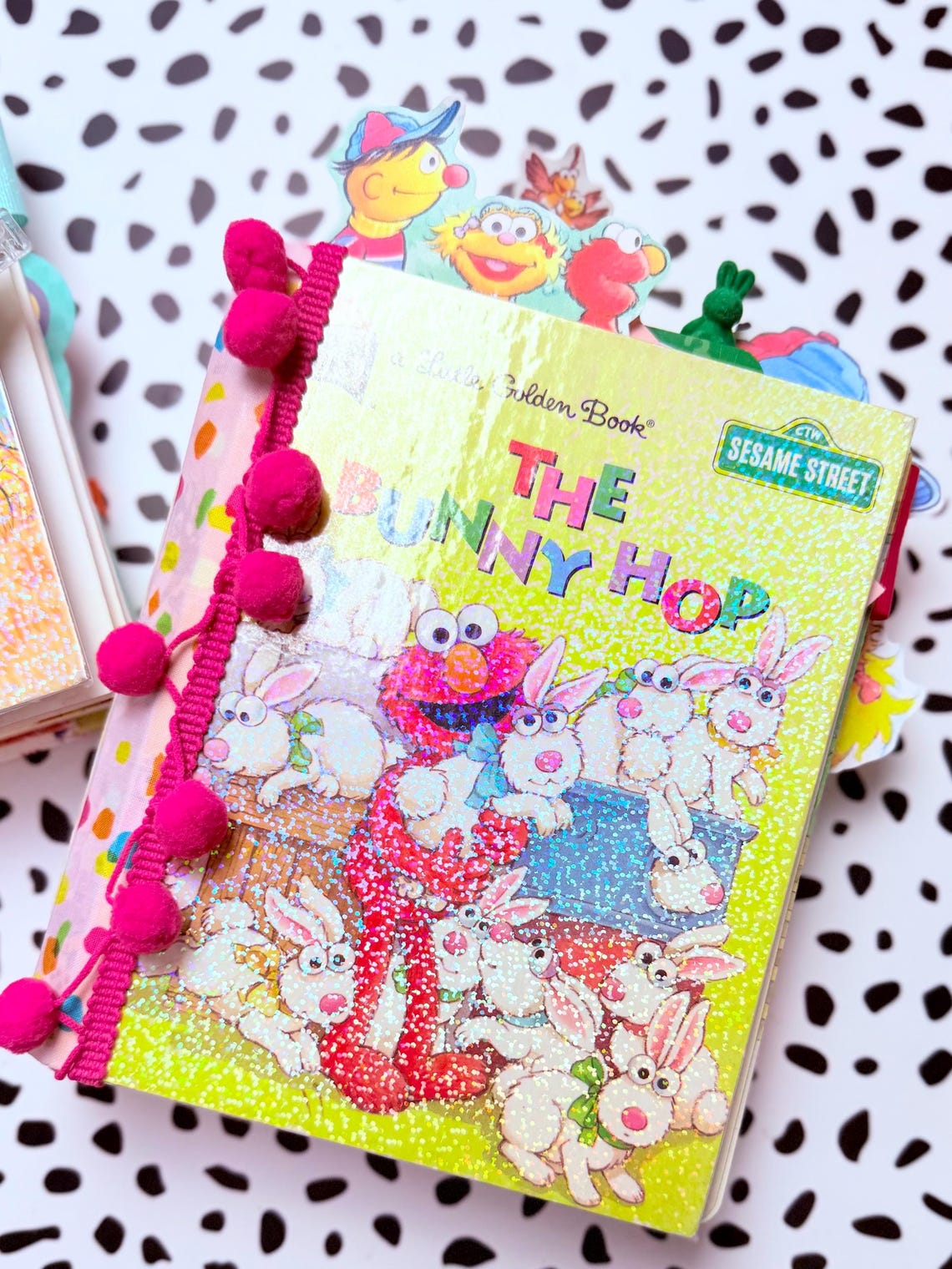Sesame Street, Elmo, the Bunny Hop Journal - Vintage Book Upcycled ...