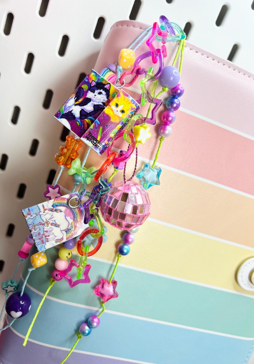 Junk Journal Charm, Lisa Frank Mini Trapper Keeper and Folder Charm ...
