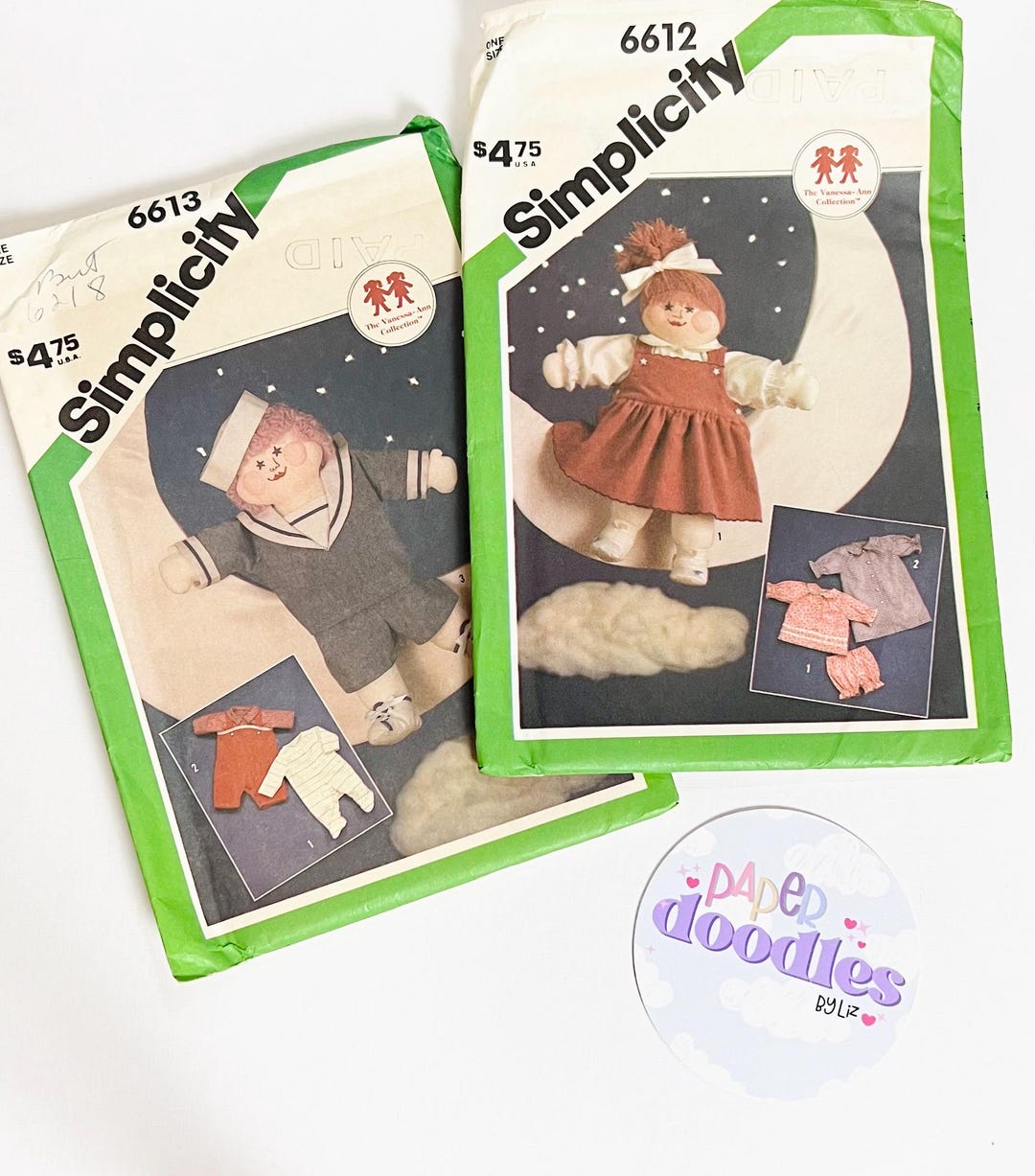 Simplicity Sewing Patterns Vanessa Ann Collection 6612 Moonbeam Girl ...