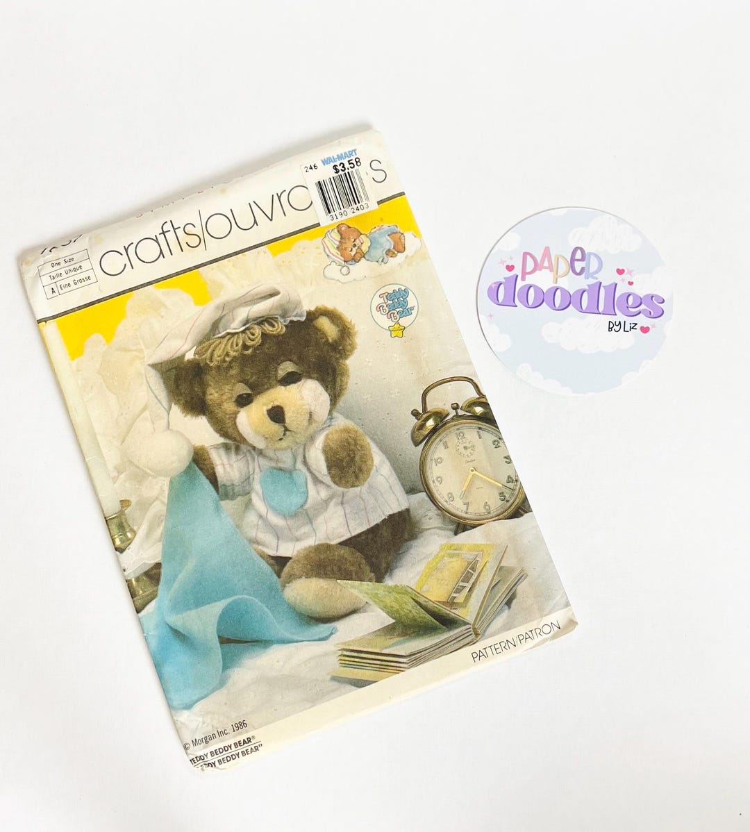 Simplicity Sewing Pattern, Vintage, Teddy Beddy Bear Pattern 7637 - Etsy