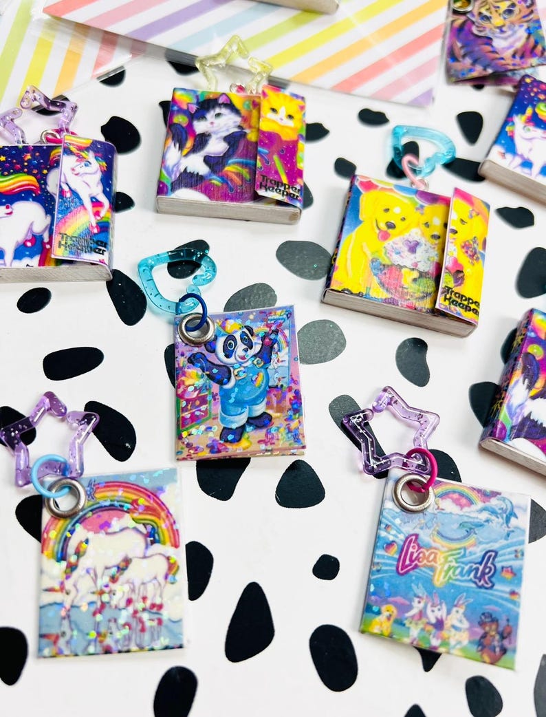 Mini Lisa F Inspired Holographic Folder Charms, 80s and 90s Nostalgia ...