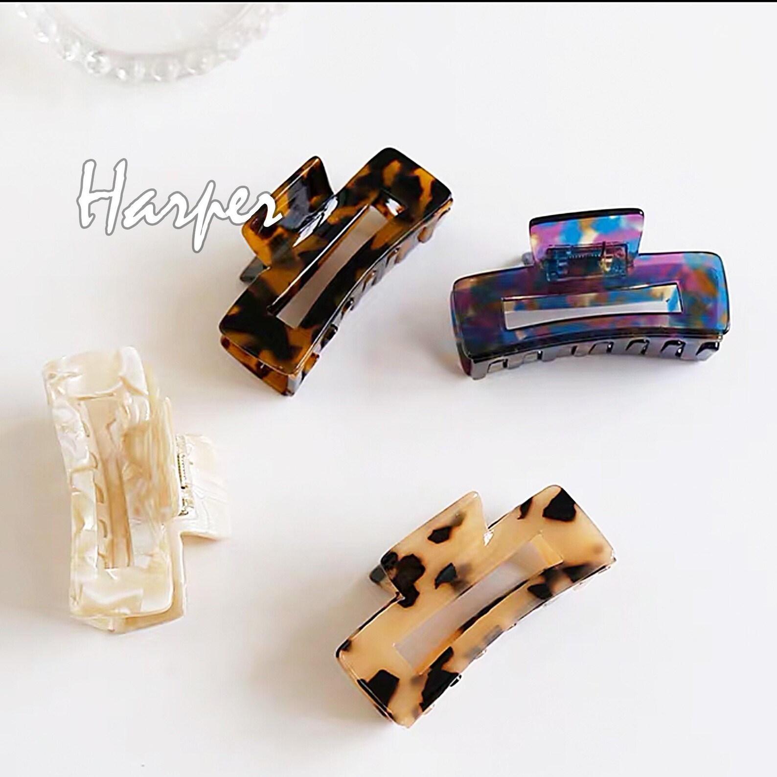 Trendige Haarklemme Acryl Haarklammer für Frauen Mädchen | Etsy