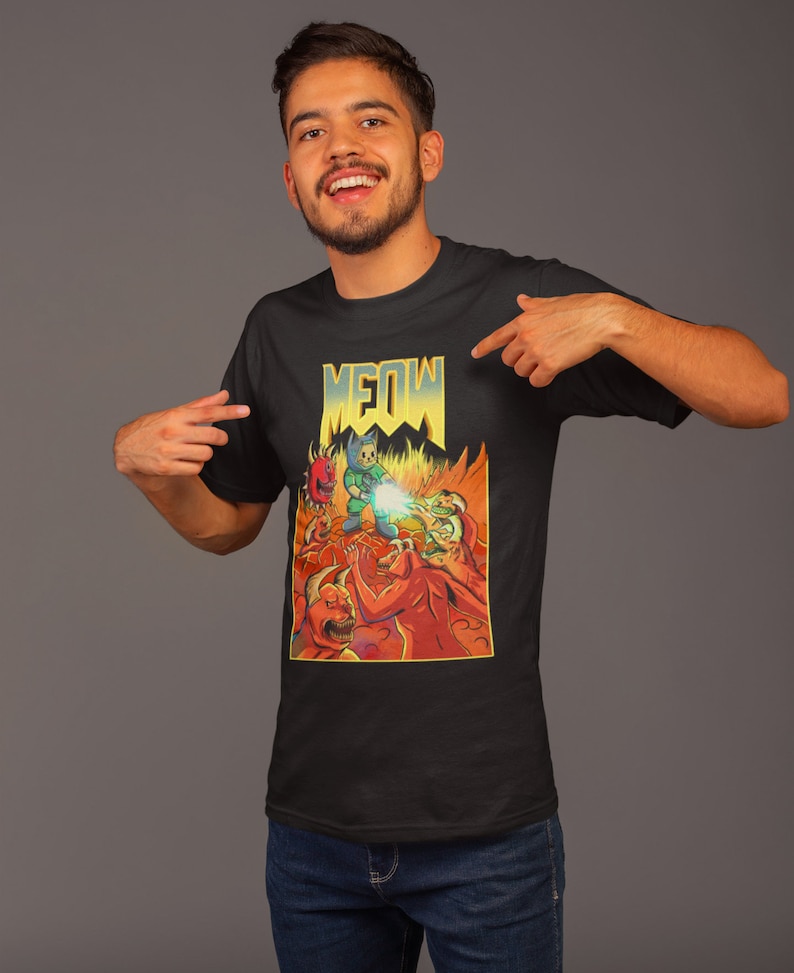 Doom Parody Shirt | Funny Gaming Shirt | Game Shirt | Doom Cat, Slayer ...