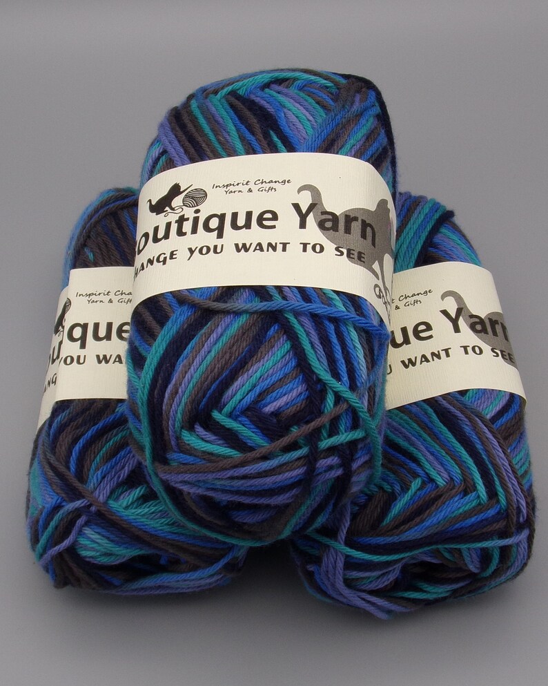 100% Cotton Yarn Variegated Multiple Colors 1.75oz | Etsy