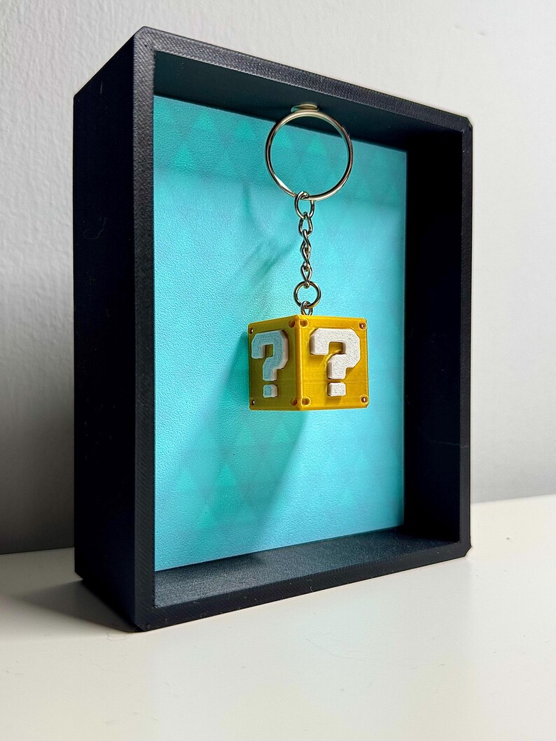 Mario Mystery Box Keychain | Super Mario Question Block Keychain ...