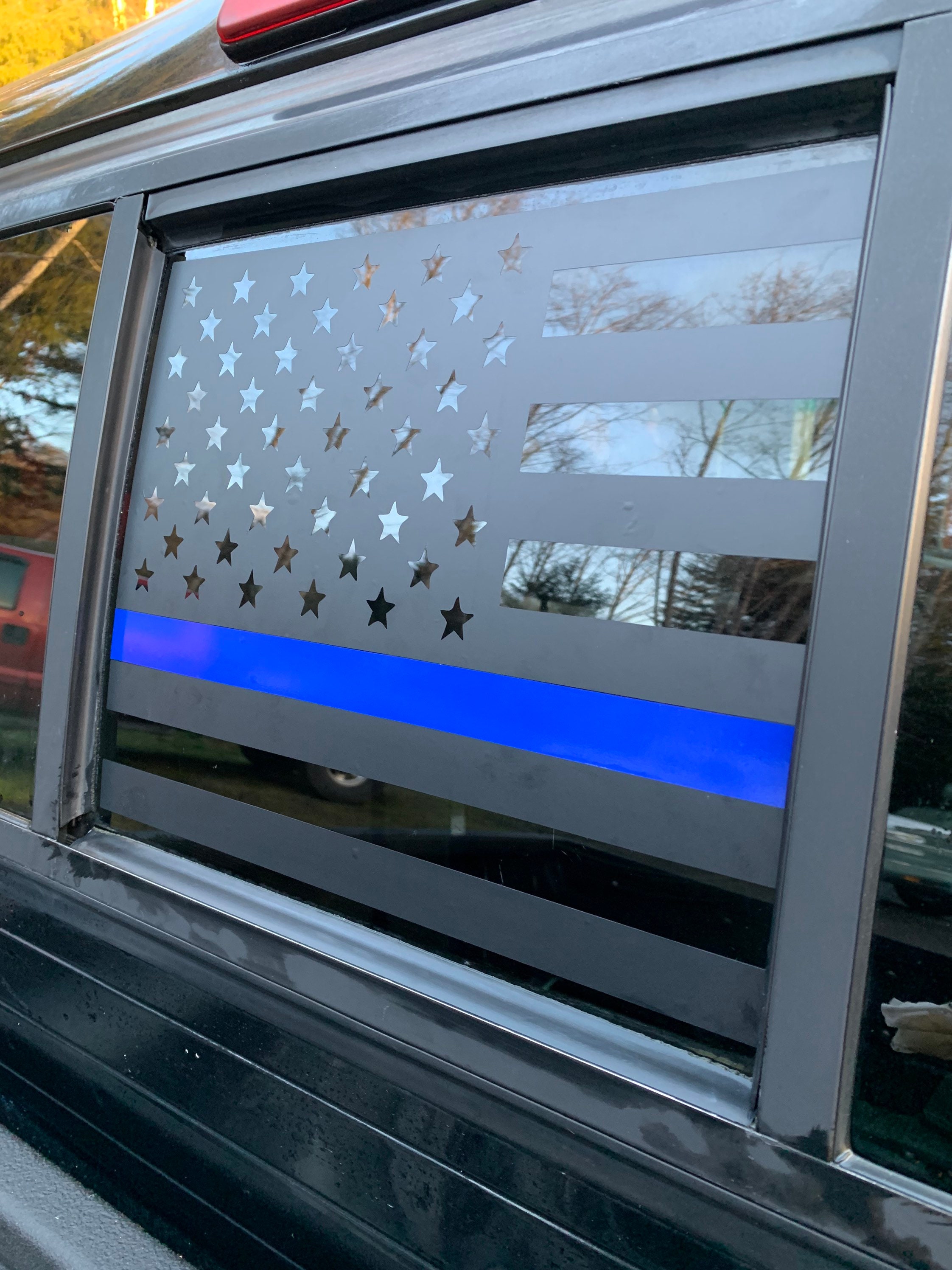 Toyota Tacoma Rear Slider Window American Flag Sticker by Bank Design ...