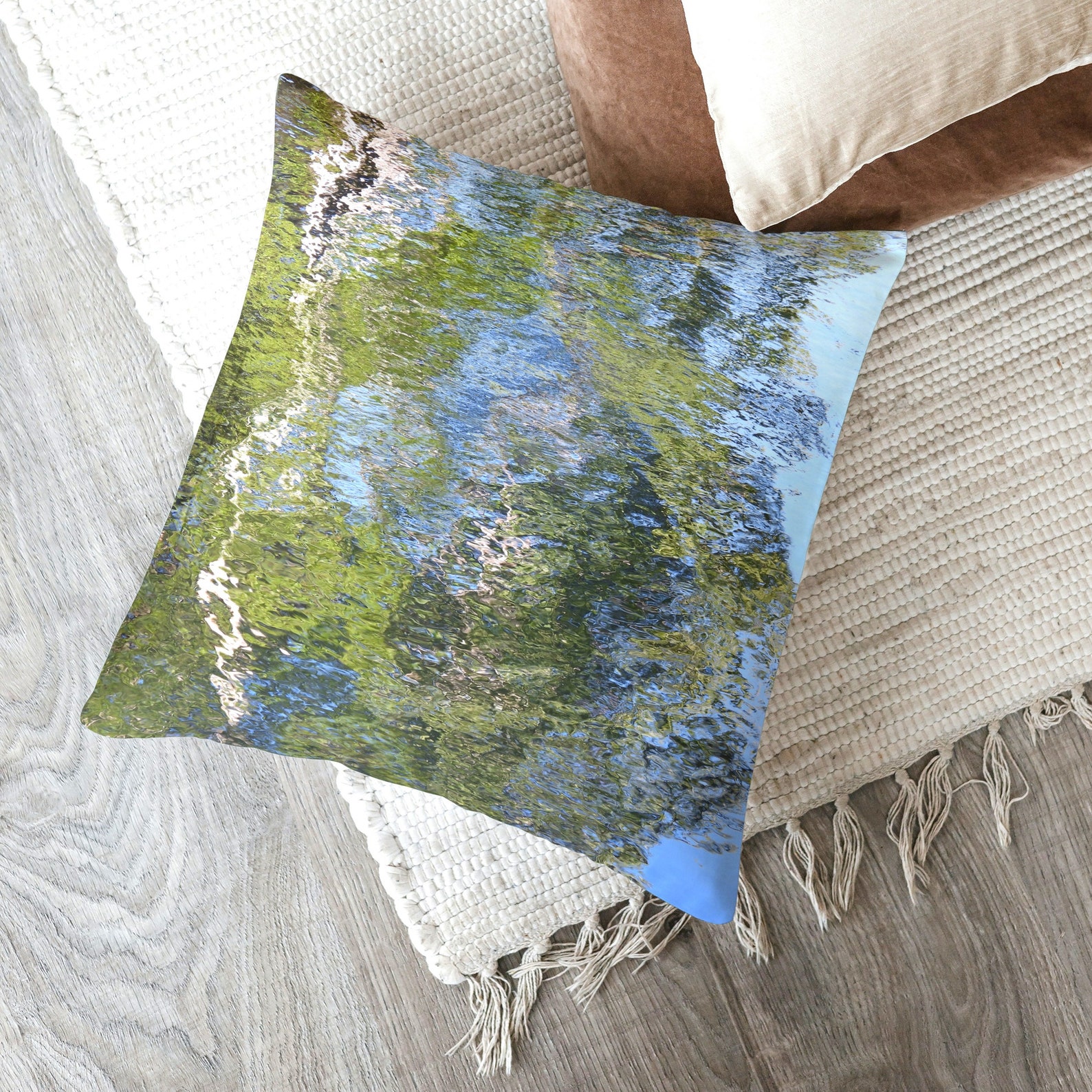 Blue and Green Pillow Covers, Summer Pillows, Green and Blue Abstract ...