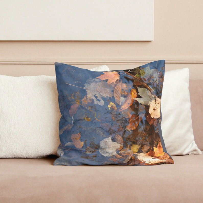 Blue Abstract Pillow Covers, Fall Throw Pillows, Lodge Pillows, Autumn ...