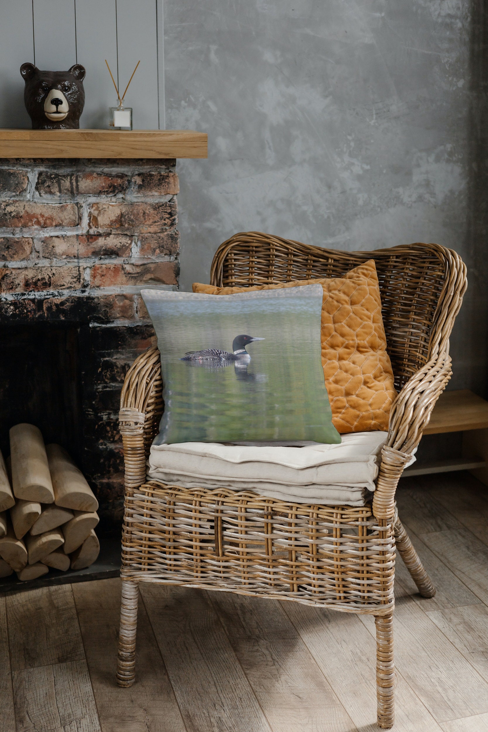 Sage Green Pillow Covers for Your Lake House Decor, Duck Pillows, Loon ...