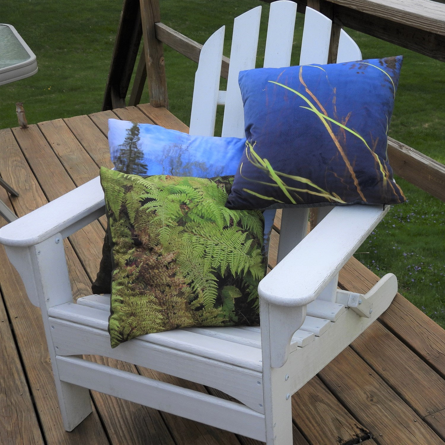 Chartreuse and Green Fern Pillow Covers, Nature Pillows, Woodsy Pillows ...