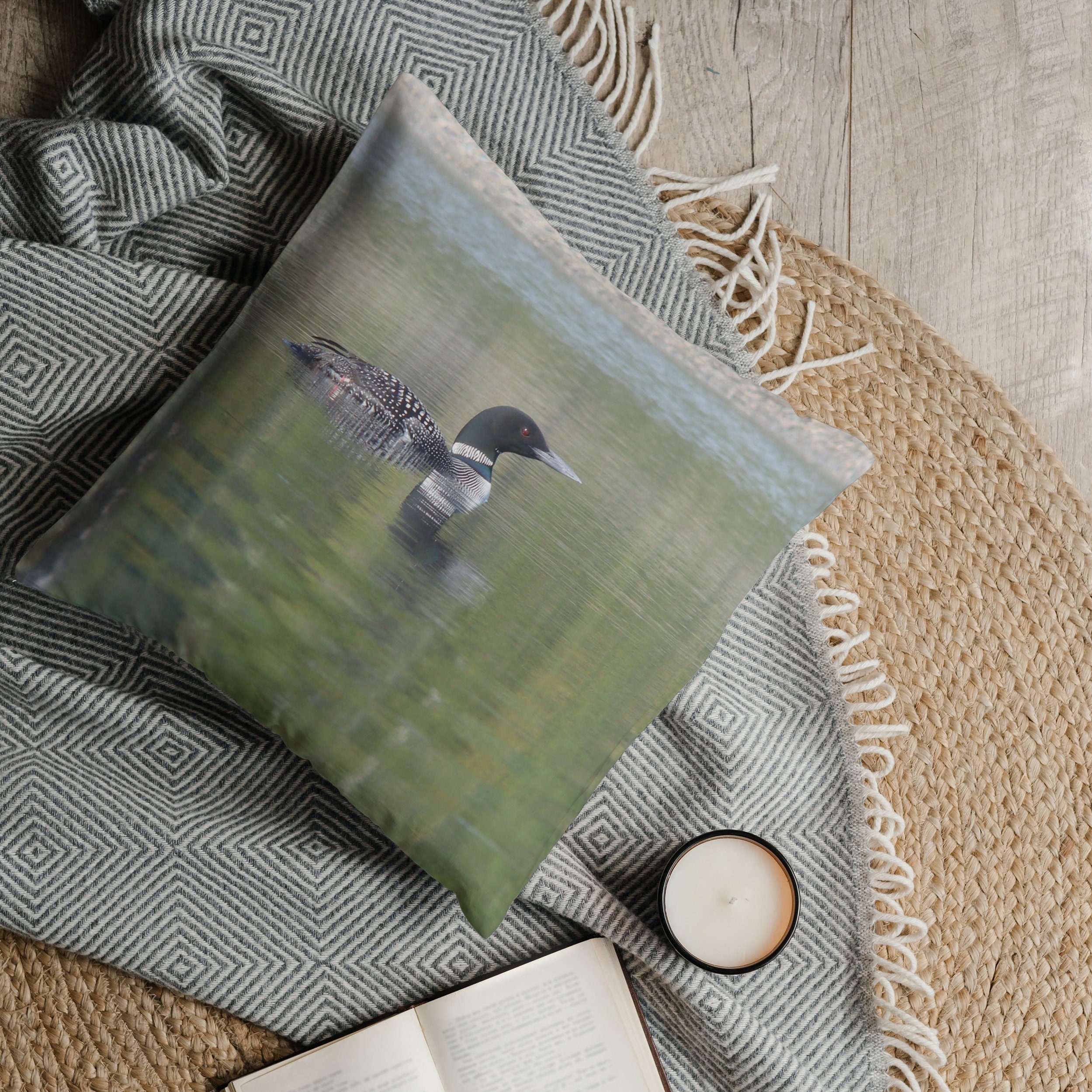 Sage Green Pillow Covers for Your Lake House Decor, Duck Pillows, Loon ...