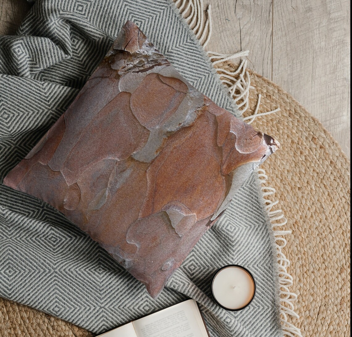 Abstract Rust Pillow Covers, Rustic Woodland Pillows for Your Mountain ...