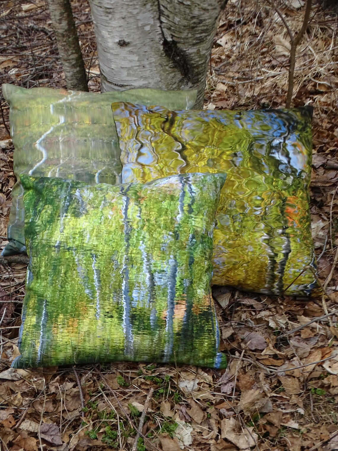Unique Chartreuse Pillow Covers, Woodland Nature Pillows, Double Sided ...