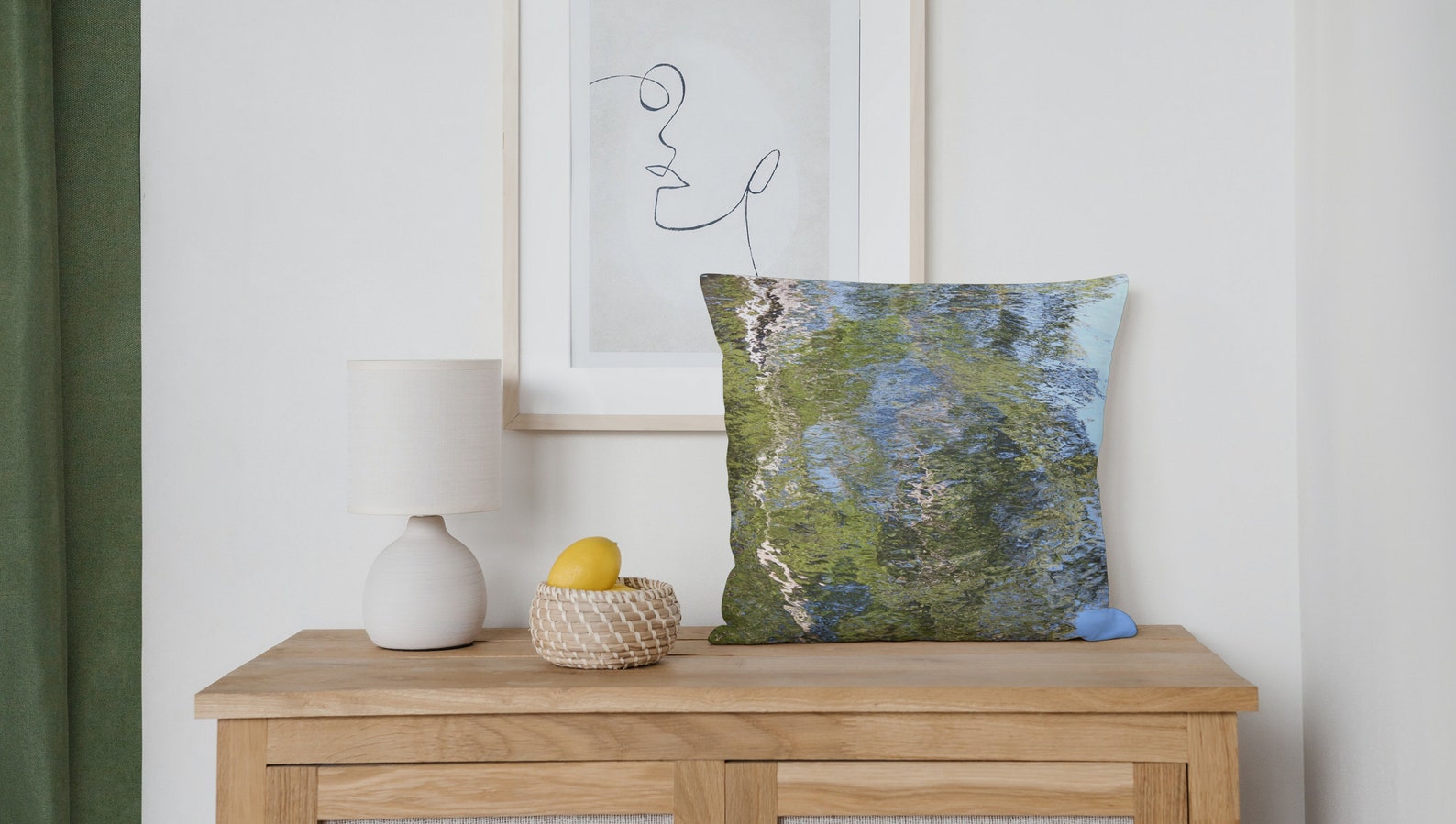 Blue and Green Pillow Covers, Summer Pillows, Green and Blue Abstract ...
