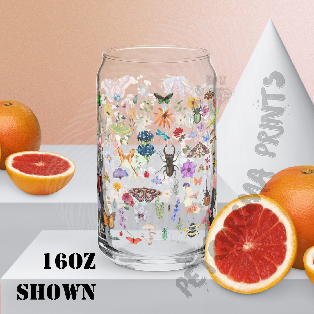 Cute as a Bug Can-shaped Glass! Watercolor Insects, Beetles ...