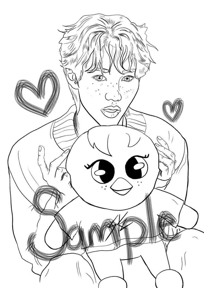 Stray Kids Felix & Bbokari Printable Colouring Page - Etsy