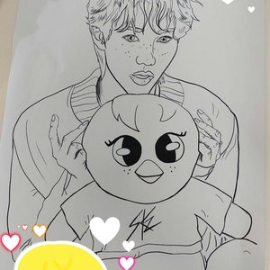 Stray Kids Felix & Bbokari Printable Colouring Page - Etsy